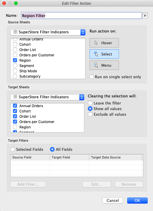 Using Set Actions as a Filter Indicator – Viz Zen Data