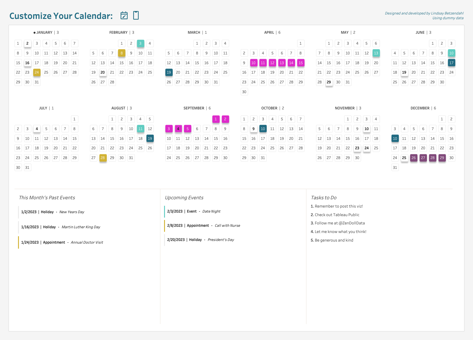 Create a Calendar with Variable Layout Options in Tableau (Part 1 ...