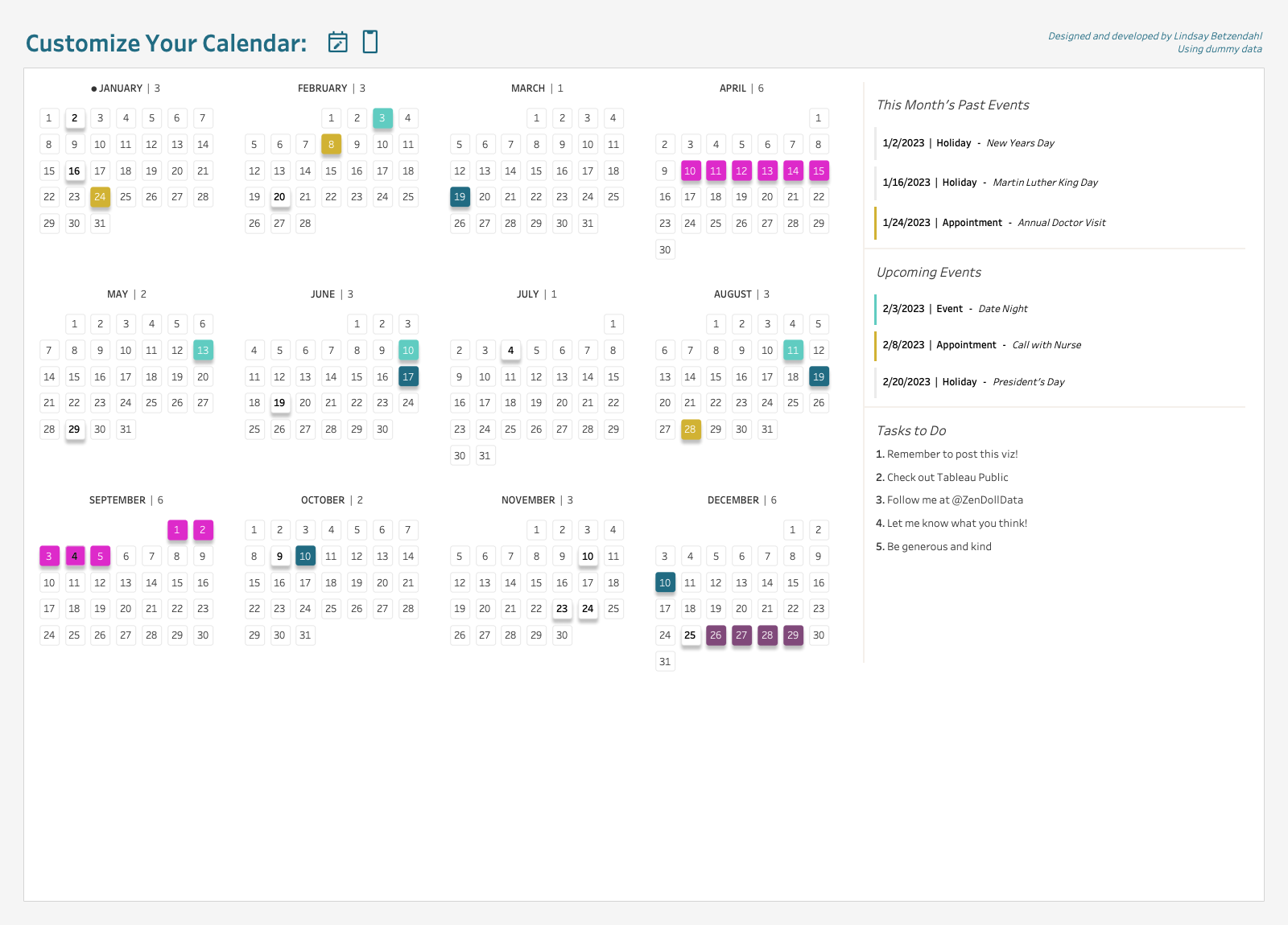 Create a Calendar with Variable Layout Options in Tableau (Part 1 ...