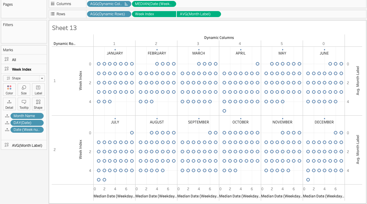 Create a Calendar with Variable Layout Options in Tableau (Part 1 ...