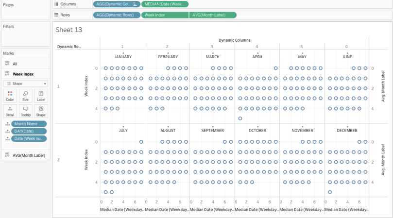 Create a Calendar with Variable Layout Options in Tableau (Part 1 ...